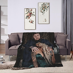 Jellys Music Rolls Blanket Flannel Fleece Blanket Ultra Soft Lightweight Throw Blanket for Bed Couch Living Room 50"x40"