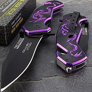 CENTAWAVE Tac-Force Folding Knife PURPLE DRAGON