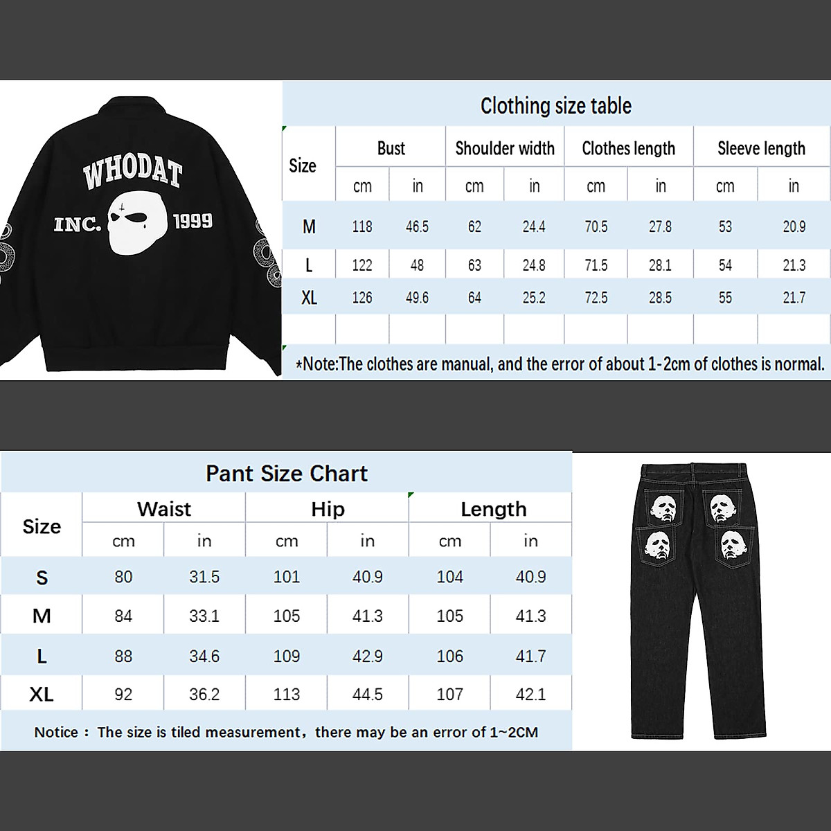 Hip Hop Gothic Denim Pants Streetwear Mens Graphic Print Baggy Punk Rock Jeans Harajuku Casual Loose Jean Trousers (Pants,XL,X-Large)