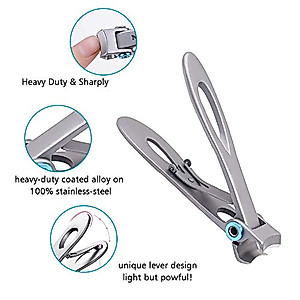 Thick Toenail Clippers, Large Nail Clippers for Podiatrist/Ingrown/Thick/Professional/Men/Seniors Toenail and Nail Surgical Grade Stainless Steel Toenail Trimmer Clipper