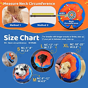 Gimars XL Inflatable Dog Cone Alternative After Surgery, Soft Dog Neck Donut Recovery Cone Collar, E Collar and Elizabethan Collar Alternative for Medium and Large Dogs, X-Large-Neck:18"-24"