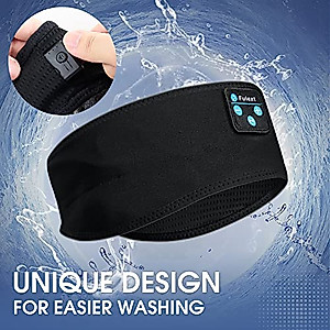 Fulext Wireless Headphones Headband for Sleeping, Bluetooth Sleep Headphones for Side Sleepers, Soft and Lightweight Eye Mask for Sleep, Ideal for Housework,Travel,Yoga,Workout,Running,Sports,Gift