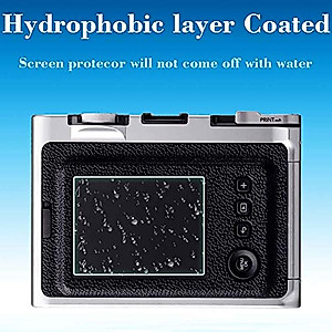 ULBTER Screen Protector for Fujifilm Instax Mini EVO Fuji Instant Camera LCD + Lens PET Flim [2+2Pack] Tempered Glass 9H Hardness Anti-Scrach Anti-Bubble
