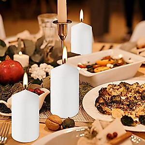 2x4 High White Pillar Candles, Set of 20, Unscented. Bulk Buy. Ideal for Wedding, Emergency Lanterns, Spa, Aromatherapy, Party