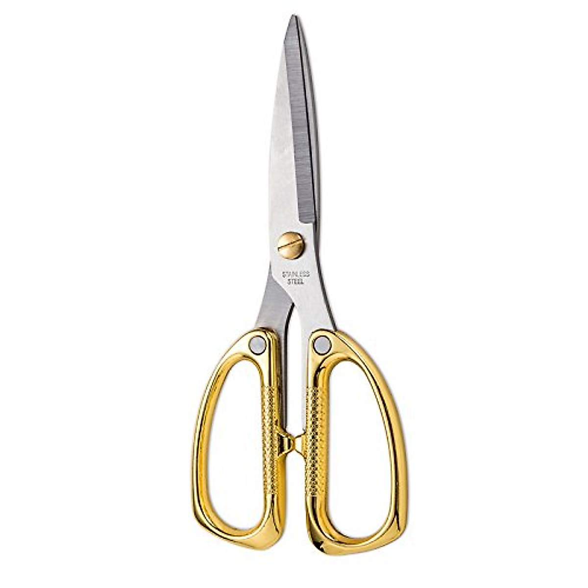 Premium Handle Utility all Purpose Golden Scissors, Gold Kitchen Shears or Ribbon Cutting Scissors- Household Stainless Steel Golden Scissors - Multi-Purpose Stainless Steel Sharp Blades (8 inch)