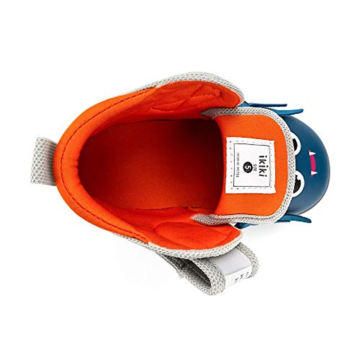 ikiki Spider Squeaky Shoes for Toddlers w/Adjustable Squeaker, Gray Girl or Boy Shoes (Size 7, Silk Von Webster)