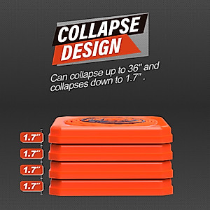 RoadHero 36 Inch [4 Pack] Collapsible Traffic Safety Cones, Multi Purpose Pop-up Cones with Reflective Collar for Road Safety, Orange Cones for Driving Training, Parking Lots