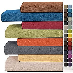 SXROMDA Custom Size Bench Cushion, Personalized Indoor and Outdoor Furniture Seat Cushion, Outdoor Garden Patio Furniture Cushion, Long Chair Seat Pad, 45D Sponge Filling, 2/3/4