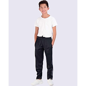 Real Essentials 3 Pack: Boys Active Tricot Sweatpants Track Pant Basketball Athletic Fashion Teen Sweat Pants Soccer Casual Girls Lounge Open Bottom Fleece Tiro Activewear Training- Set 7,XL (18-20)