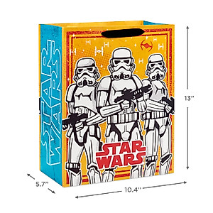 Hallmark Star Wars 13" Large Gift Bags (3 Bags: Darth Vadar and Storm Troopers) for Birthdays, Christmas, Holidays