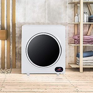 Winado Compact Laundry Dryer 9lbs Capacity, 2.6 cu.ft Portable Clothes Dryer, Front Load Dryer w/LED Control Screen, Stainless Steel Drum for Apartment Home Dorm 110V 1400W