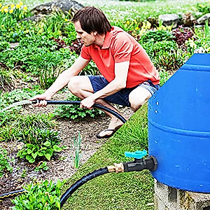 Qitdathn Rain Barrel Spigot Kit PVC Bulkhead Fitting with Ball Valve and Thread Seal Tape and Garden Hose Male Threaded Adapter(3/4" Male) for 3/4" Female Threaded Connector(kit for 3/4 inch Female)