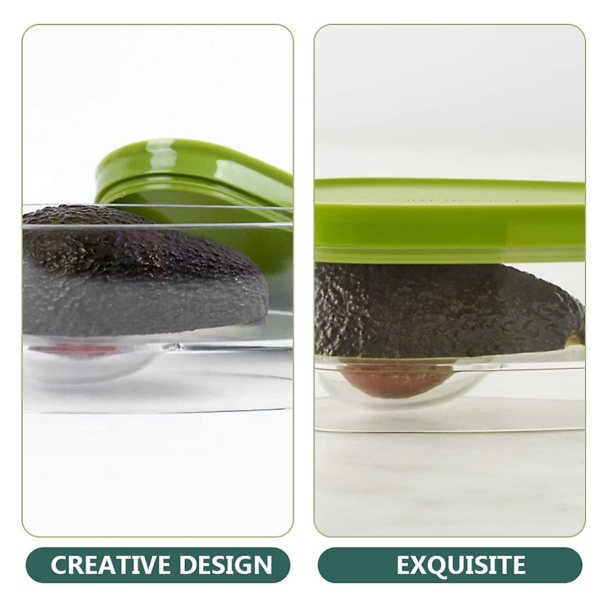 Operitacx 2Pcs Avocado Keeper Transparent Avocado Storage Container Box Avocado Saver Fresh Fruits Vegetables Storage Containers for Kitchen Fridge Food Organizer