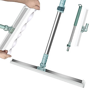 Retractable Silicone Floor Scraper Bathroom Wiper 35cmsiliconegroundscrape,Retractable Silicone Floor Scraper,Rubber Broom for Pet Hair Hardwood Floor (35cm)