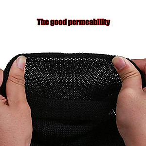 ideapro Arm Protection Sleeve, Kevlar Sleeve Cut Resitant 40cm Burn Resistant Anti Abrasion Safety Arm Guard for Garden Kitchen Yark Work 1 Pair (Black)