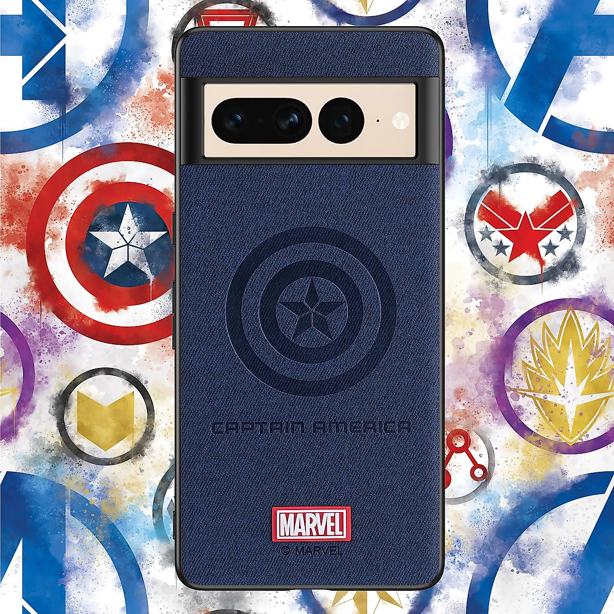 IRON SPIDER Case for Google Pixel 6, with Superhero Character Compatible Pixel 6 Leather Case (Blue)
