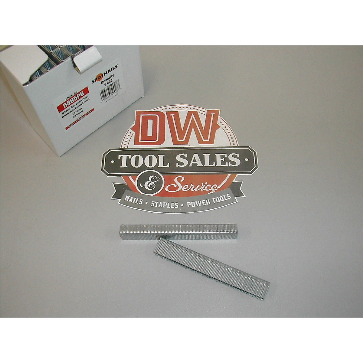 Spotnails 6805PG 3/8" Crown x 5/8" Leg 18 Gauge Galvanized Staple Similar To Snco "M" and Duo Fast W18 Staples, 5,000 Per Box