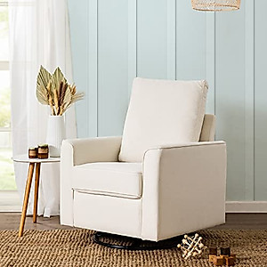 Million Dollar Baby Classic Alden Swivel Glider in Performace Cream Eco-Weave, Water Repellent & Stain Resistant, Greenguard Gold & CertiPUR-US Certified