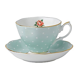 Royal Albert Polka Rose Teacup & Saucer Set