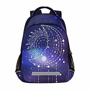 ALAZA Dreamcatcher Moon Sun Dream Catcher Backpack Purse for Women Men Personalized Laptop Notebook Tablet School Bag Stylish Casual Daypack, 13 14 15.6 inch