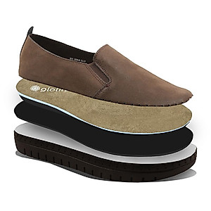 Glolily ELLE Slip-On Suede Women's Sneaker - Brown Smooth, 8 M
