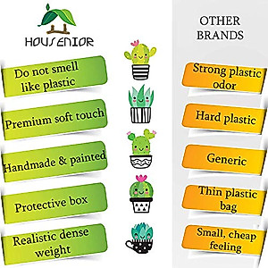 Housenior 24 Mini Artificial Succulent Plants Unpotted : Fake Succulents Picks Realistic Plastic Cactus Stems for Terrarium Bulk Small Faux Assorted Arrangements Flocked Greenery