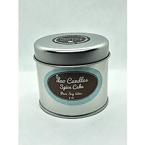 Spice Cake 8 oz Tin Jar Pure Soy Wax Candle Hand Poured in the USA