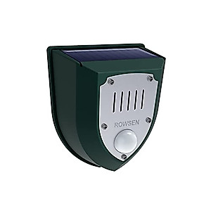 Solar Sound Alarm Motion Detector Warning Alarm Outdoor 129db Sound Security Flashing Light IP65 Waterproof All Day and Night Mode for Home Villa Yard Farm Storage Room