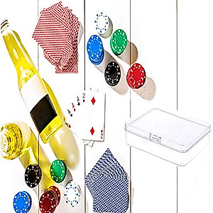 MFDSJ 6 Pcs Mini Plastic Storage Containers Box with Lid, 4.5x3.4 Inches Clear Rectangle Box for Collecting Small Items, Beads, Game Pieces, Business Cards, Crafts Accessories