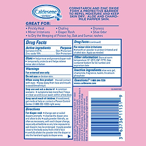 Caldesene Medicated Protecting Powder, Cornstarch & Zinc Oxide, Talc Free, 5oz