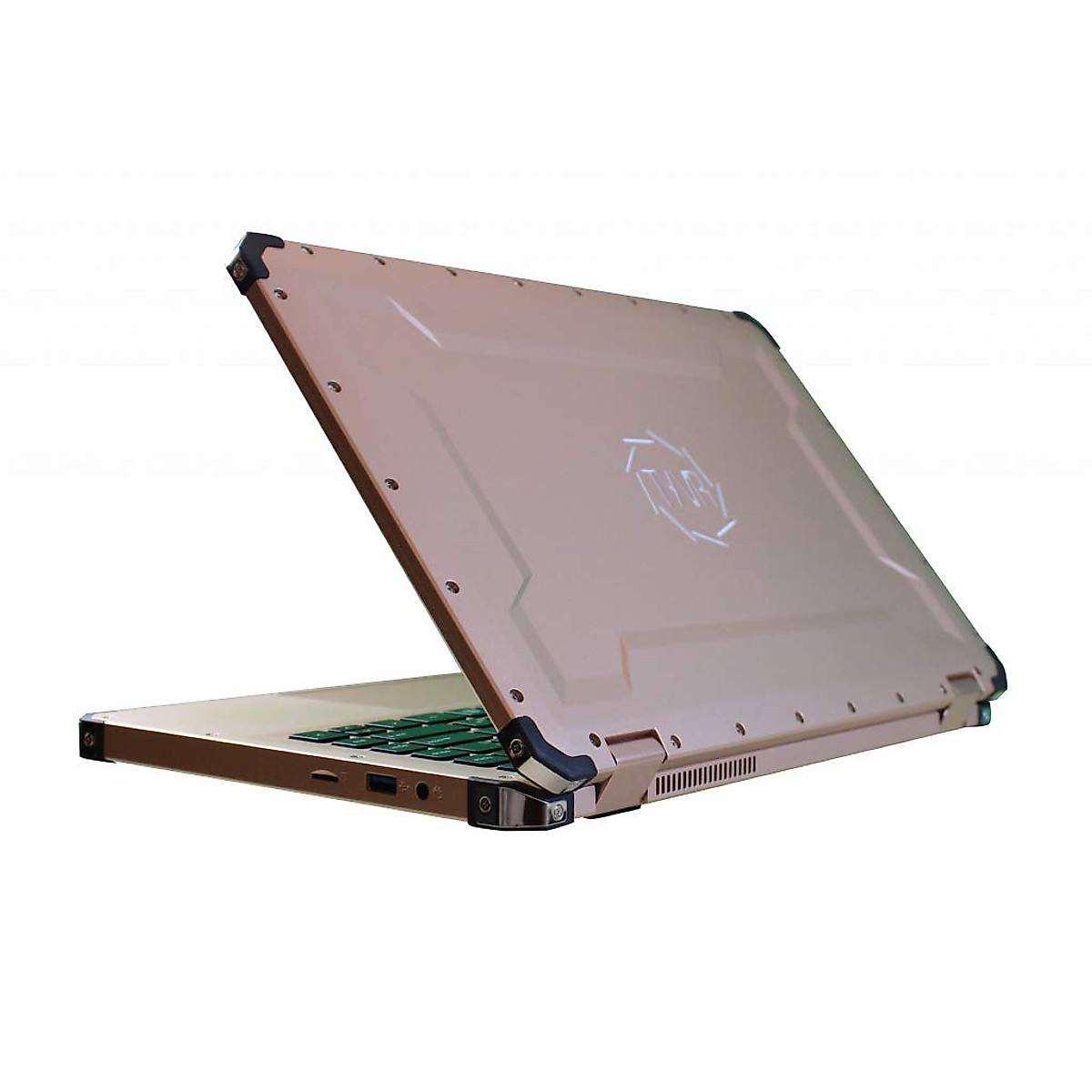 Emerald Computers Rugged Laptop with I7-8550U Quad Core, 8 Thread CPU, 16GB RAM 512GB SSD, 13.3 Inch 1080p Screen, Tenacious Model in Rose Gold, (14626167)