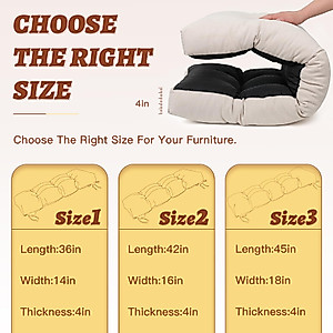 Focuprodu Bench Cushions. Non-Slip Pile Bench Cushion for Indoor and Outdoor in Multiple Scenarios.36x14 Inch Bench Cushion Ideal Cushion for Benches, Sofas and Raised Windows. (36x14x4, Beige)