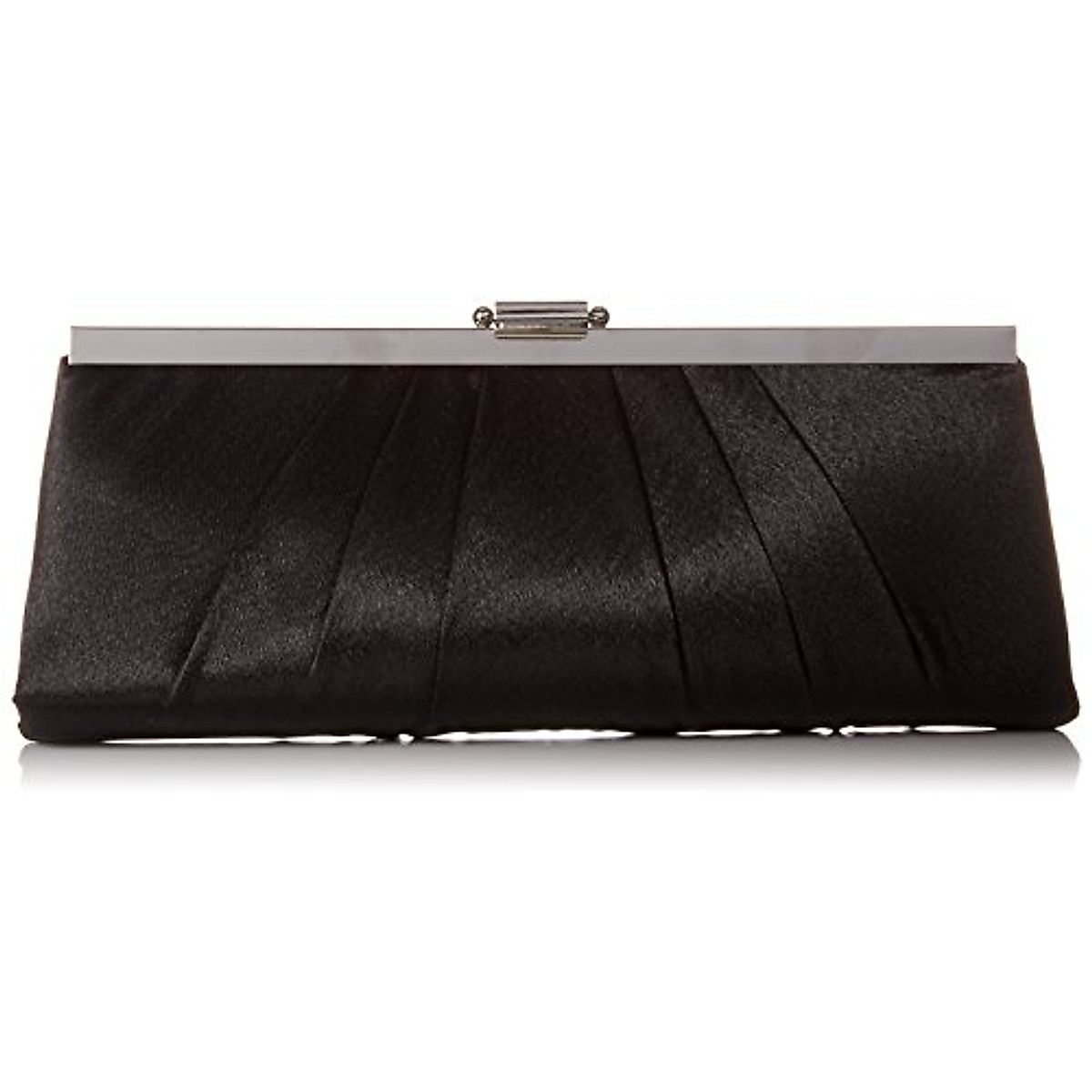 Jessica McClintock Blaire Satin Frame Evening Clutch, Black