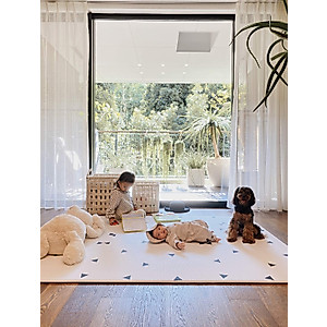 LITTLE Bot Ofie Mat, Soft Baby Play mat, Reversible Foam Floor mat, 6.5 ft x 4.5 ft, Durable and Non-Toxic (Country Road, Large)