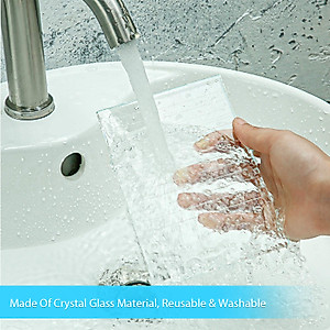 Maitys Eyelash Crystal Pallet Eyelash Extension Pallet Bigger Size Glass False Lash Tray Strip Adhesive Glue Holder(5.9 x 3.94 x 0.31 Inch,Clear)