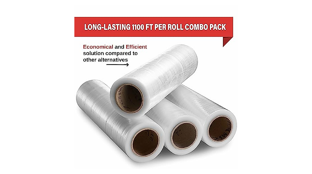 Industrial Strength Stretch Wrap - 4 Pack, 18" 80 Gauge