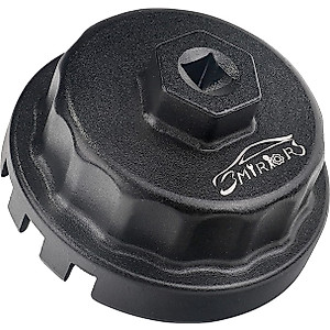 3mirrors Oil Filter Wrench Oil Filter Removal Tool Compatible with Toyota Lexus Scion RAV4 Camry Tundra Highlander Sienna Prius 2.5-5.7L Engine with 64mm Cartridge Style Oil Filter System