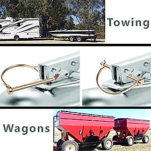 10 Pcs Safety Coupler Pins Kit - 1/4-inch Trailer Coupler Pin - Heavy-Duty Coupler Pin - Spring Steel- Long Lasting - One Kit with Multiple Uses by Automajor