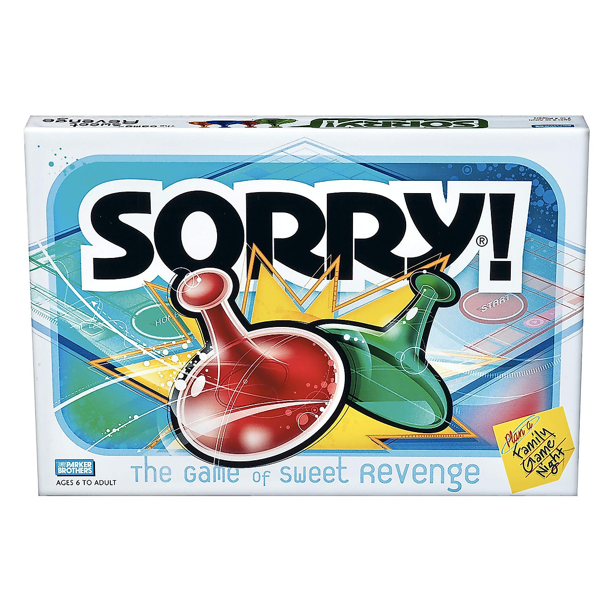 Hasbro Gaming Sorry! Family Board Games for Kids and Adults, 2 to 4 Players, Ages 6 and Up (Amazon Exclusive)