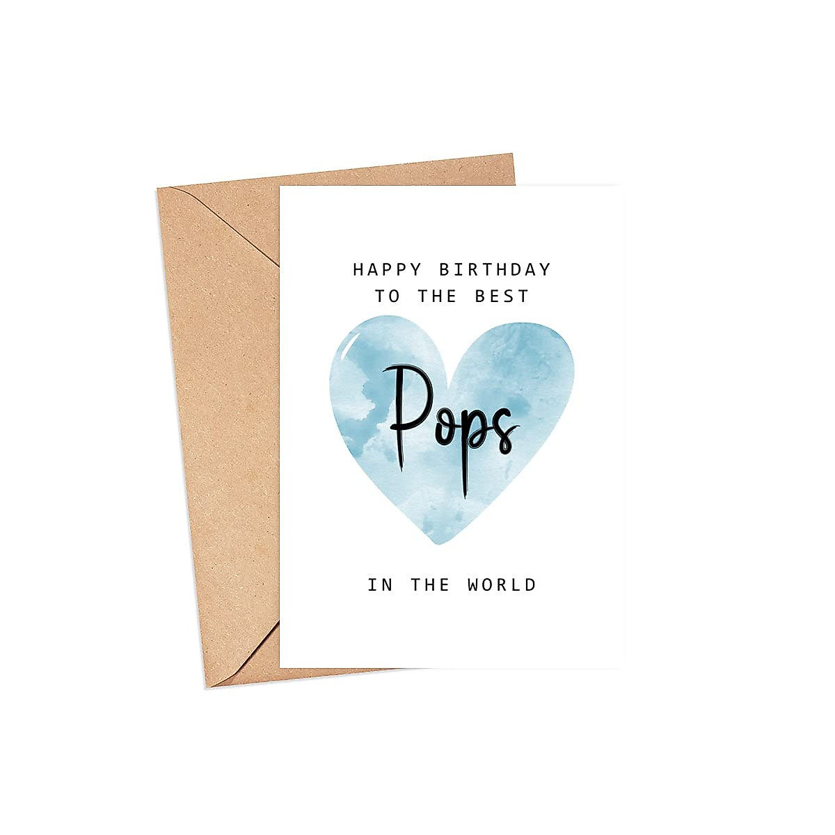 MoltDesigns Happy Birthday To The Best Pops In The World Card - Pops Birthday Card - Pops Card - Father's Day Gift - Happy Birthday Card