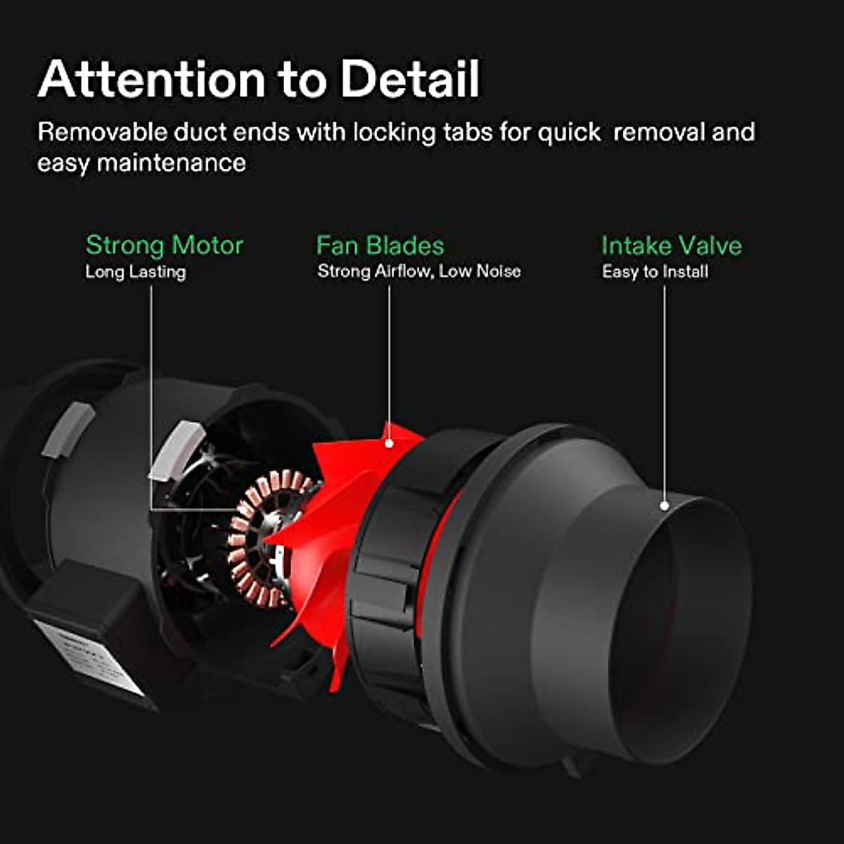 VIVOSUN 4 Inch 190 CFM Inline Fan with Speed Controller, 4 Inch Carbon Filter and 8 Feet of Ducting, Temperature Humidity Monitor for Grow Tent Ventilation