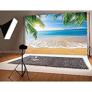 GYA 7x5ft Tropical Beach Background Photo Props for Studio,Wedding,Party Photography Backdrops Vinyl