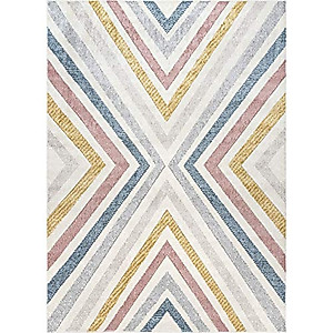 nuLOOM Neveah Contemporary Chevron Area Rug, 5' x 7' 5", Beige