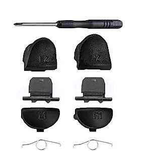 Full Set Buttons L1 R1 L2 R2 Trigger Buttons with Springs Screwdriver Replacement for Sony Dualshock 4 PS4 Slim JDS030 JDM-030 Game Controller
