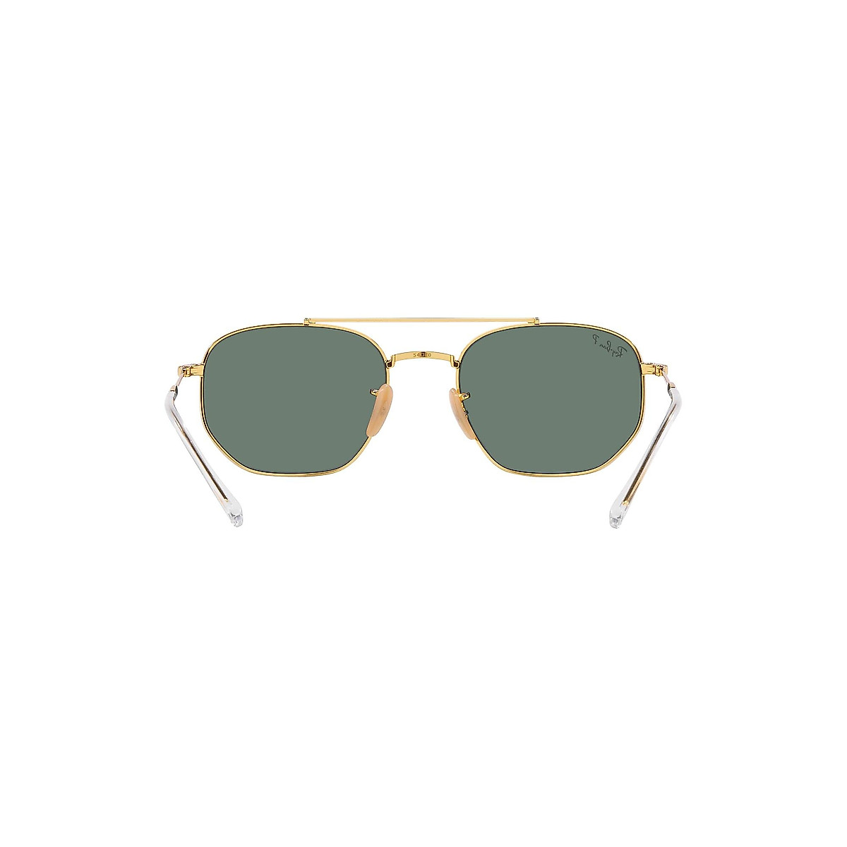 Ray-Ban RB3707 Square Sunglasses, Gold/Polarized Grey, 54 mm
