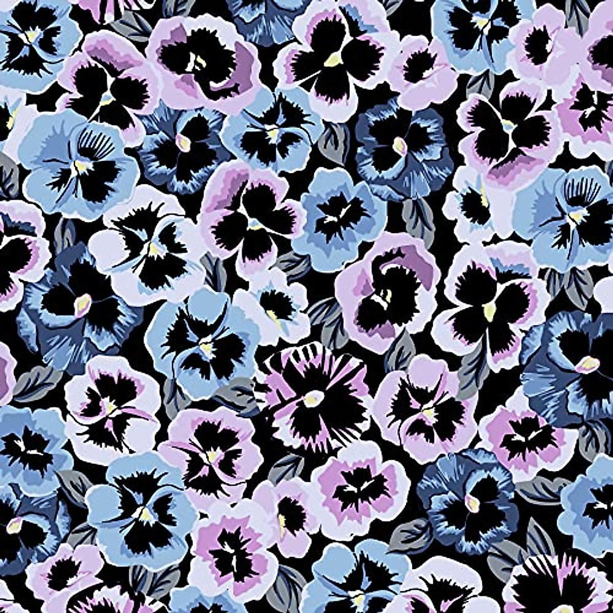 Vera Bradley Women's Cotton Large Cosmetic Makeup Organizer Bag, Plum Pansies - Recycled Cotton, One Size