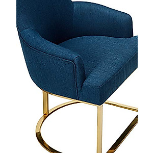 Christopher Knight Home Eric MacMillan Modern Glam Fabric Chair, Navy Blue