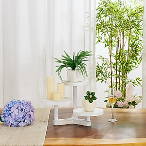 VIVIRBIEN 3 Tiered Cupcake Stand, Farmhouse Wedding Cupcake Stand, Wood Cake Didplay for Dessert Table/Birthday/Baby Shower/Christmas