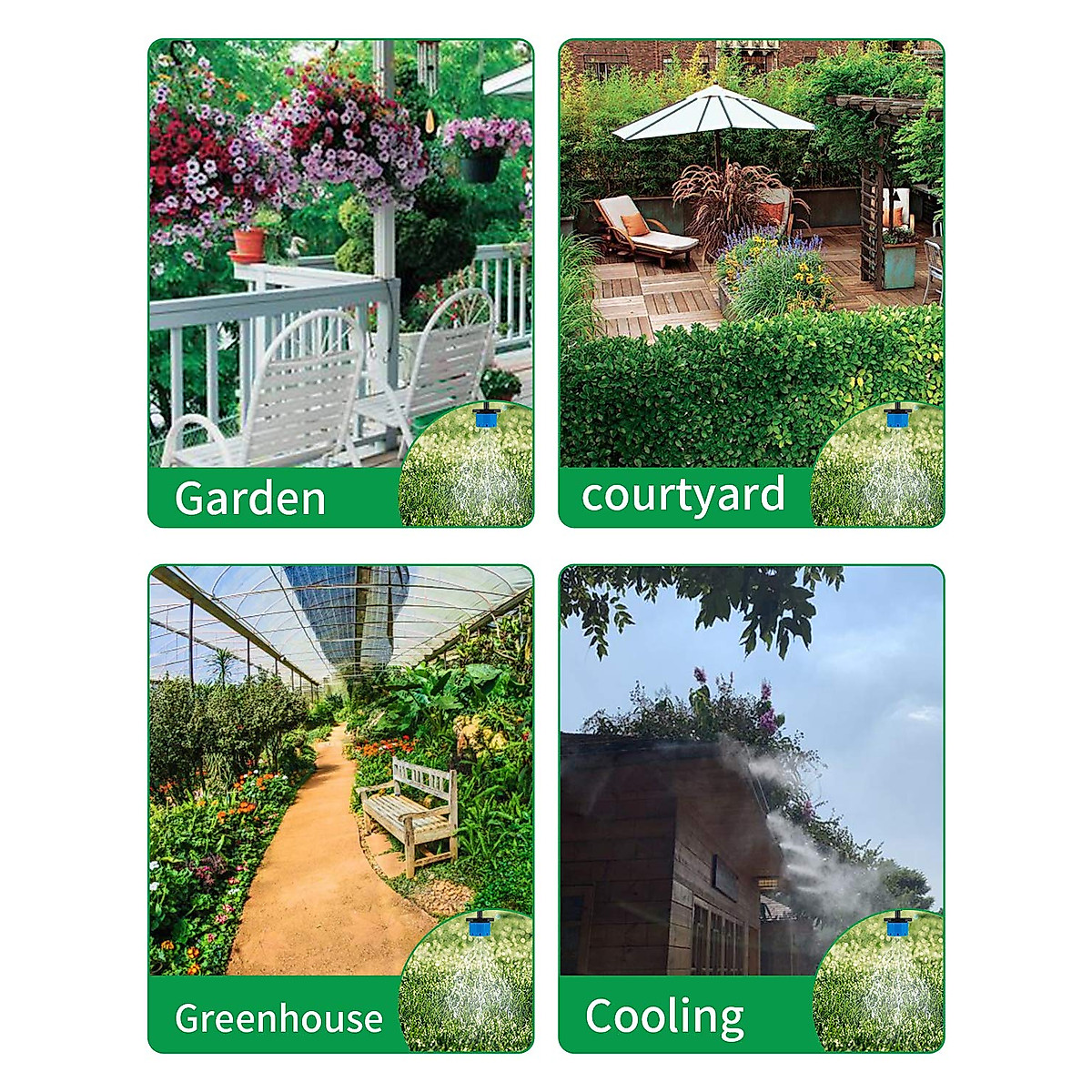 82ft/25m Drip Irrigation Kits, Garden Irrigation Accessories, Automatic Plant Watering System with 1/4” Blank Distribution Tubing Hose, Set for Garden Greenhouse Patio Lawn Flower Bed(Blue)