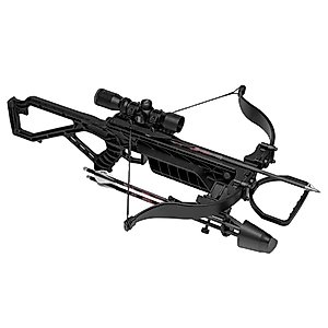 EXCALIBUR Mag AIR Accurate Lightweight Durable Safety Versatile Hunting Archery Crossbow - 1-inch Scope Rings, 3 Quill 16.5" Arrows, 4-Arrow Quiver Included